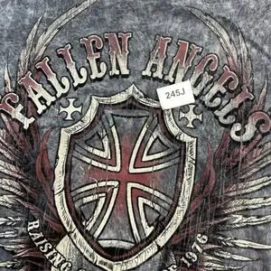 Point Zero | Shirts | Point Zero Fallen Angels Skull Wings Graphic T ...